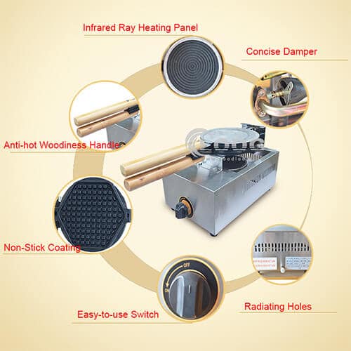 Gas Waffle Maker for commercial use waffle machine Factory